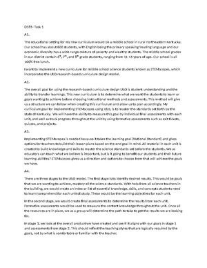 [Solved] A Create a curriculum implementation plan based on a specific ...