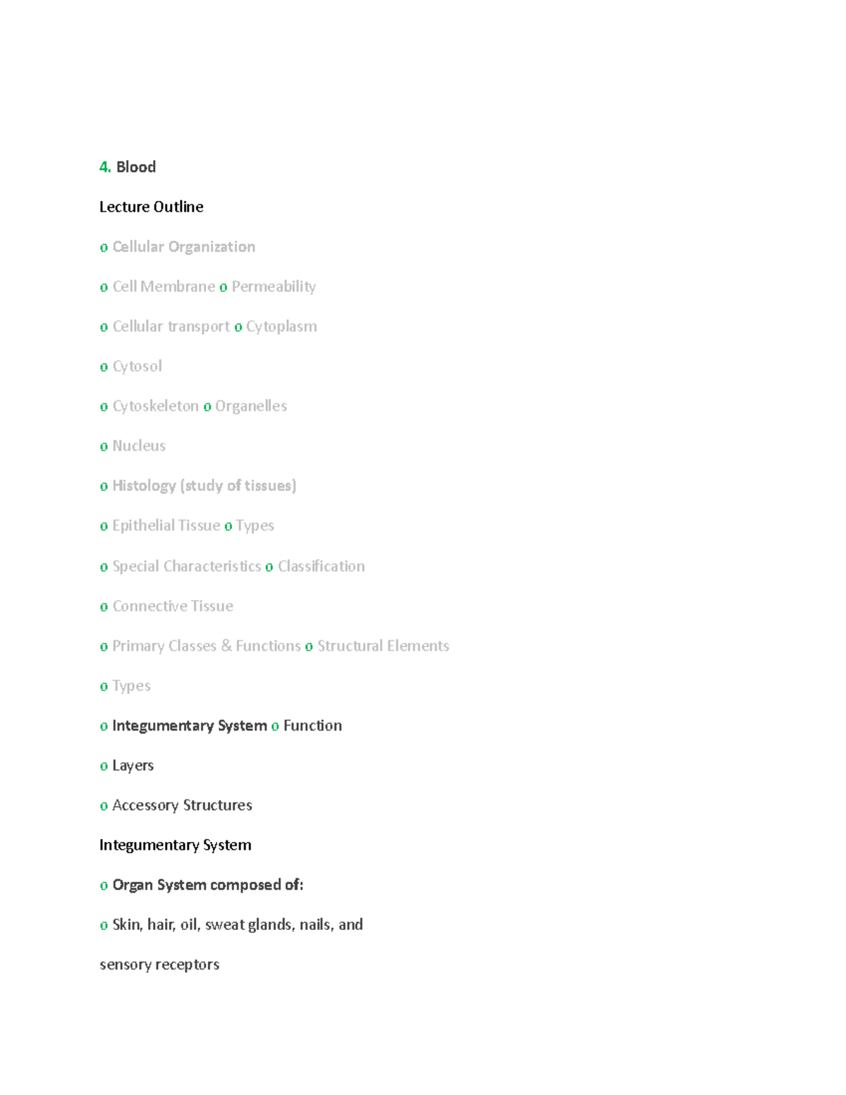 Blood C - KIN 170 FIRST POWERPOINT FINAL EXAM NOTES - Blood Lecture ...