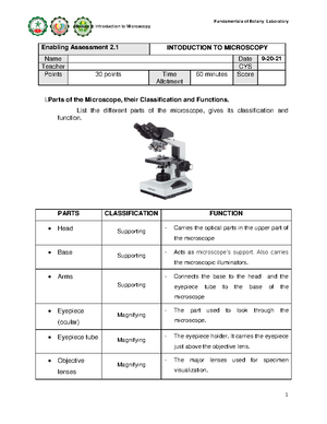 Botany Laboratory Reviewer - midterms - BOTANY LABORATORY REVIEWER 01 ...