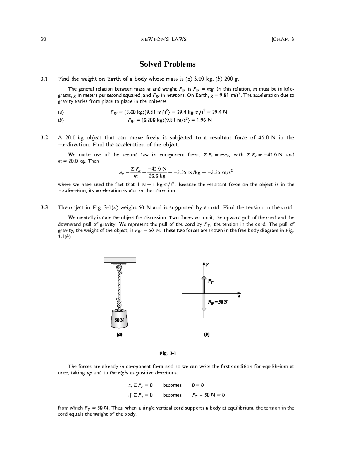 Laws-of-motion - Solved Problems 3 Find the weight on Earth of a body ...