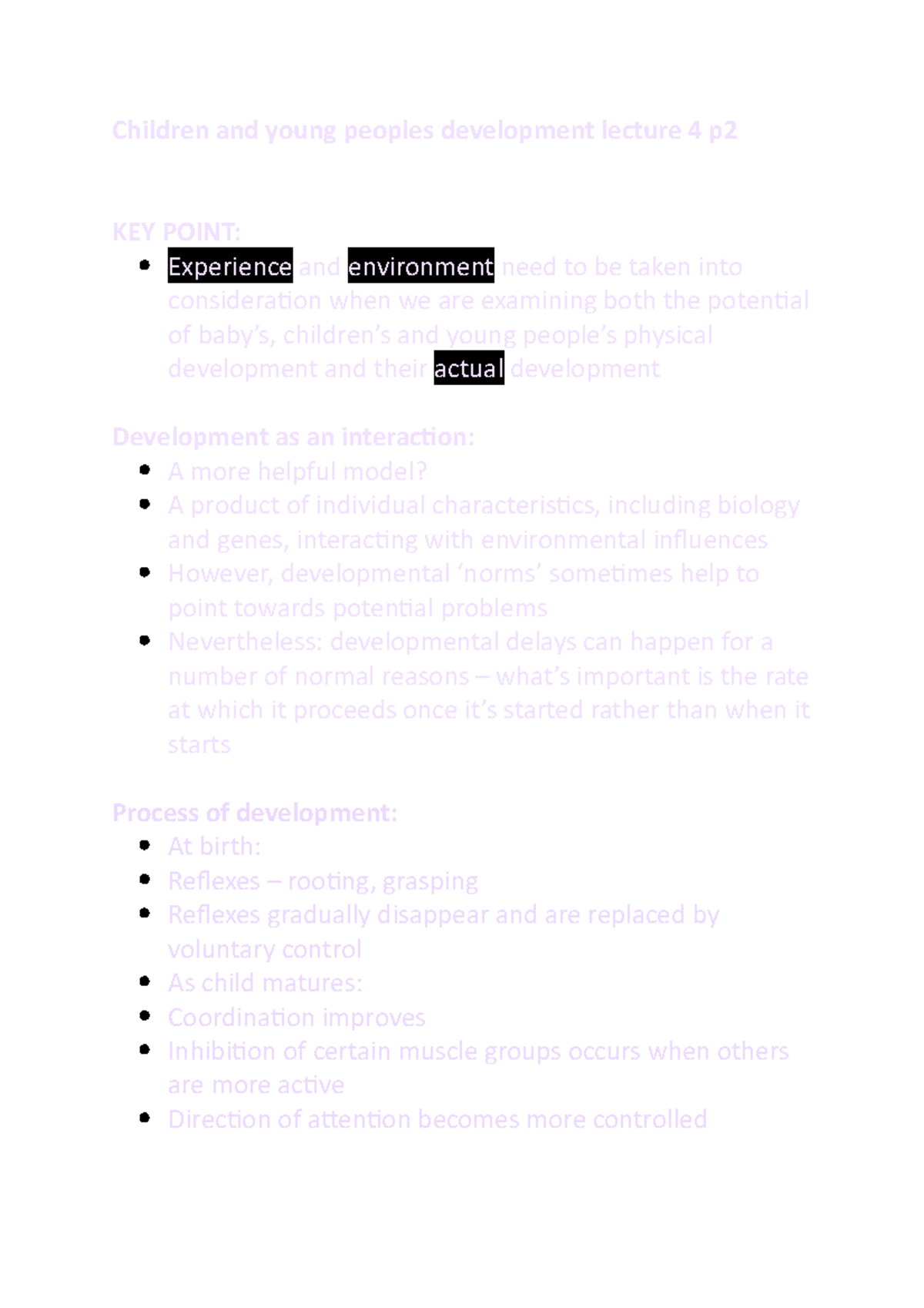 Children development lecture 4 p2 - Children and young peoples ...