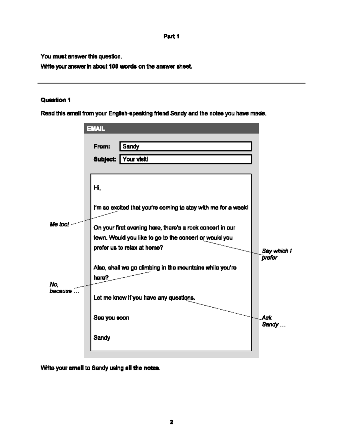 Writing - PRELIMINARY TEST PET B1 - Modulo Ingles Cum - Studocu