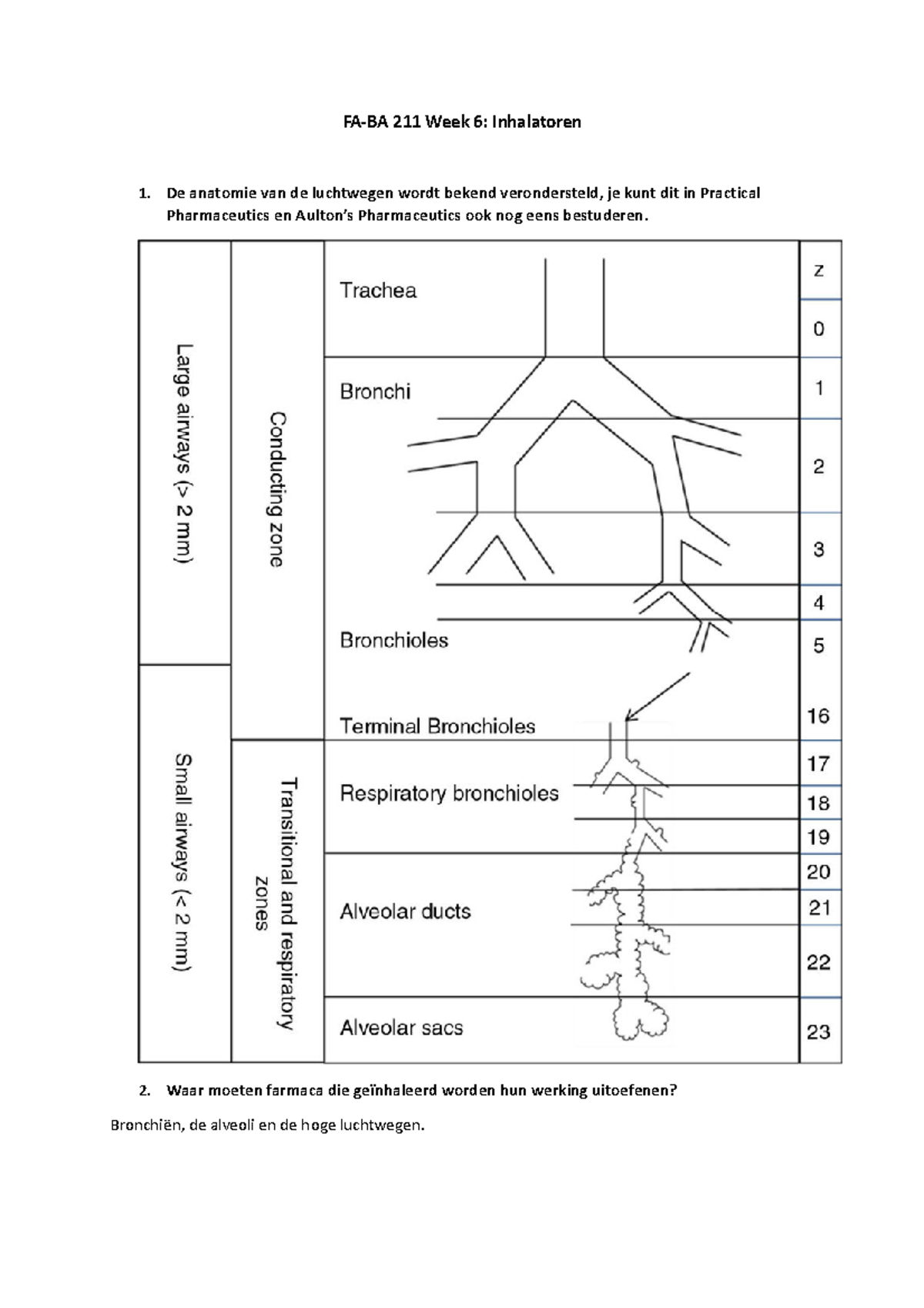 FA-BA211 Week 6 - Inhalatoren - FA-BA 211 Week 6: Inhalatoren De ...