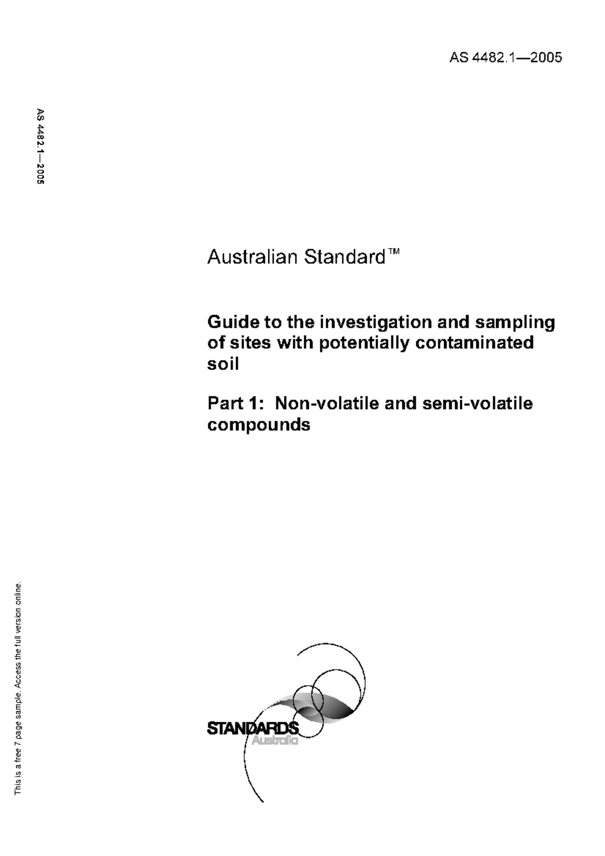 4482 - Australian Standard™ Guide to the investigation and sampling of ...