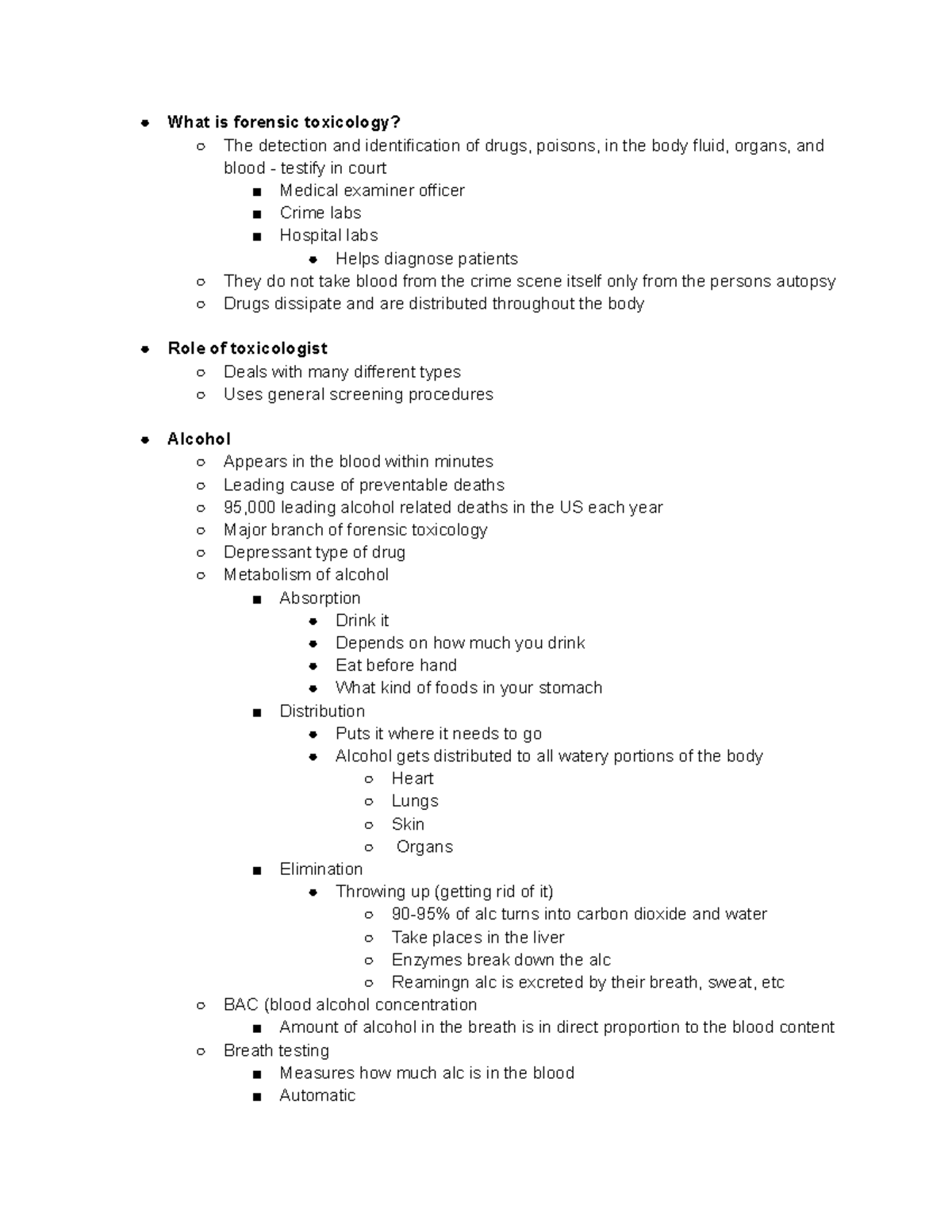 Toxicology - Ch. 13 - What is forensic toxicology? The detection and ...