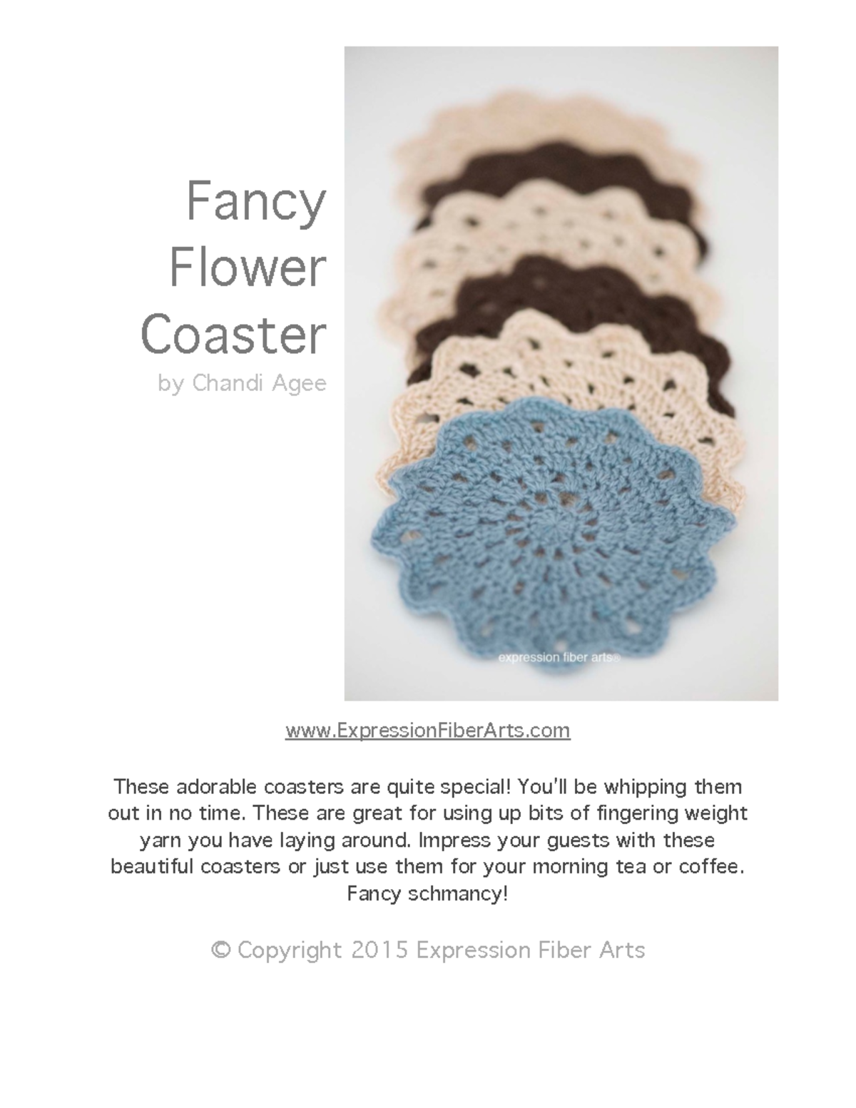 Fancy flower coaster pattern pdf - Fancy Flower Coaster by Chandi Agee ...