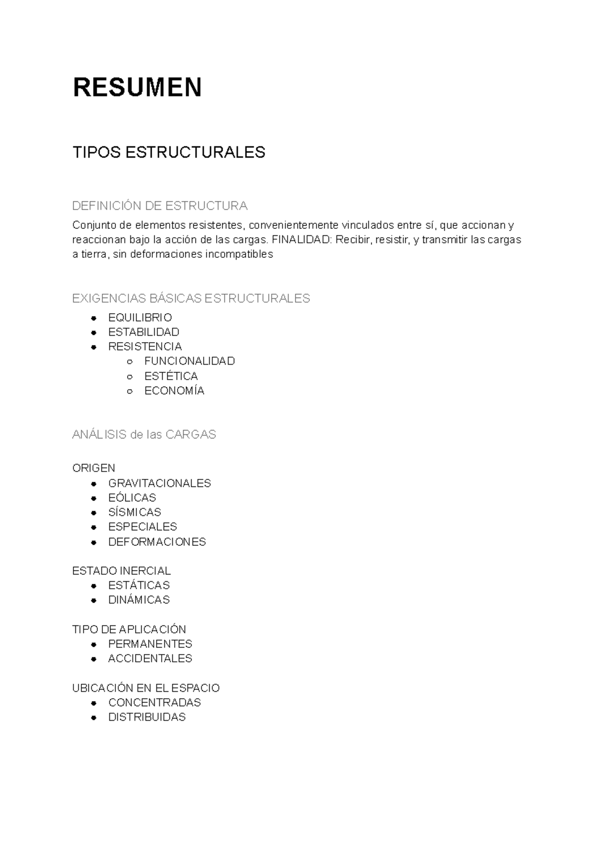 Resumen Parcial Estructuras - RESUMEN TIPOS ESTRUCTURALES DEFINICIÓN DE ...