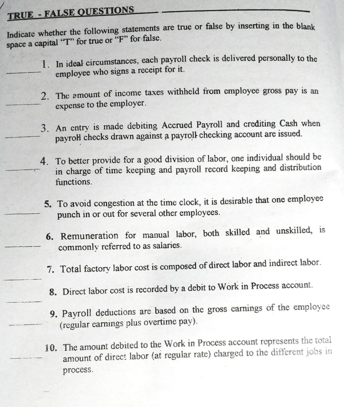 Chapter-7 - Chapter 7 Accounting for Labor. Try to answer this to learn ...