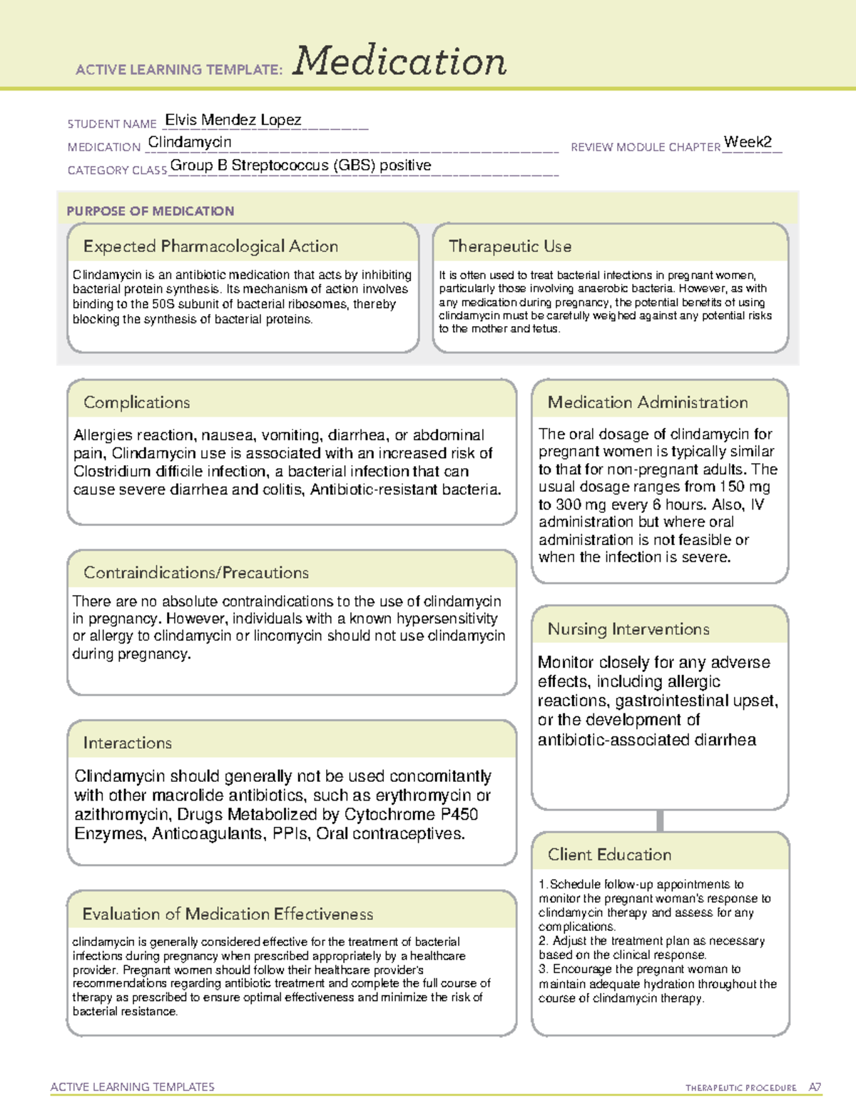 Active Learning Template medication-3 - ACTIVE LEARNING TEMPLATES ...