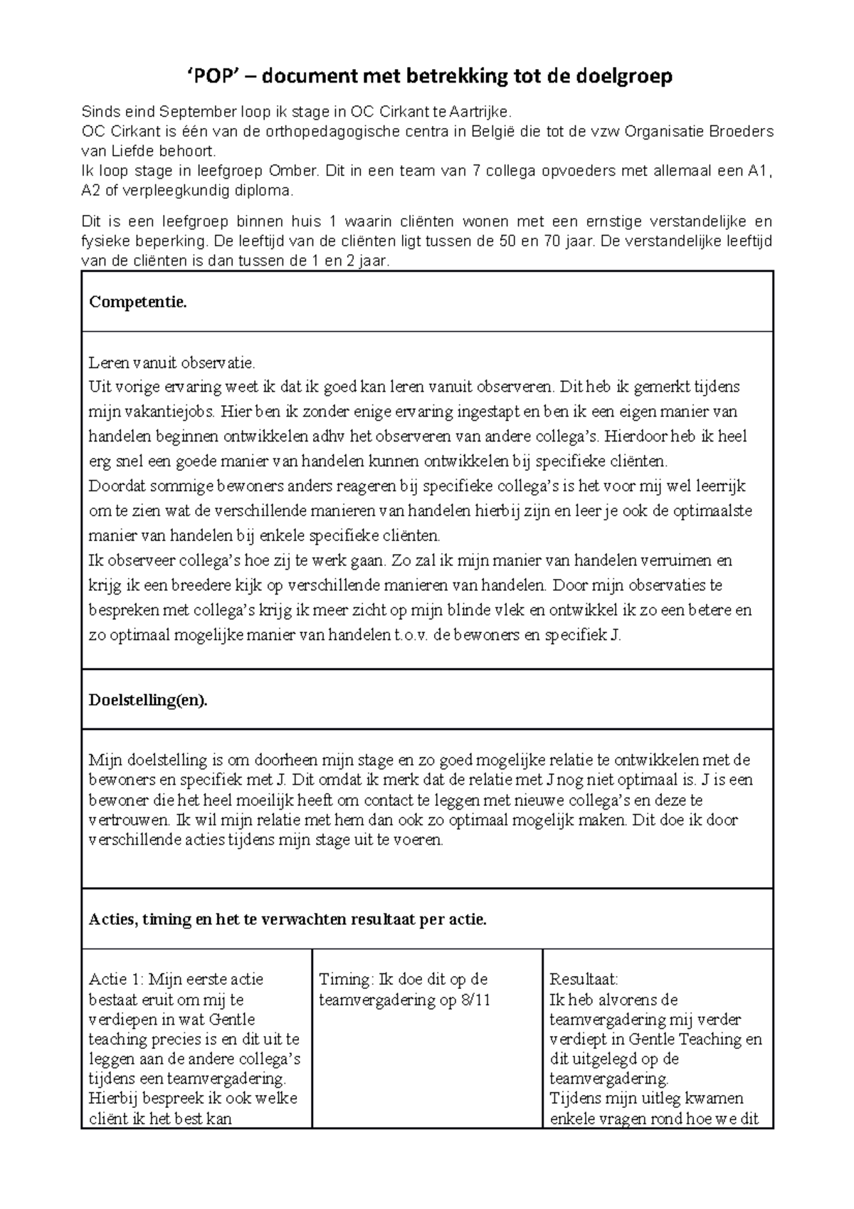POP document mbt de doelgroep - ‘POP’ – document met betrekking tot de ...