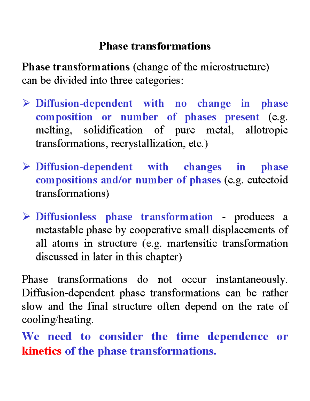 Diagrama de Transformação de Fases - Phase transformations Phase ...