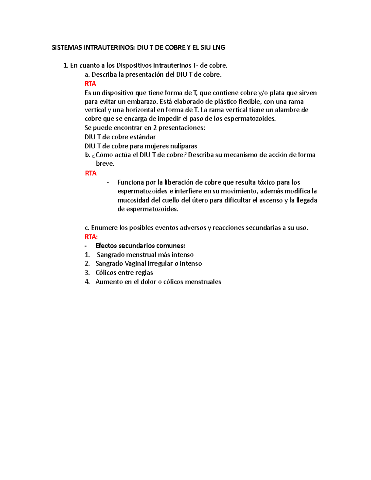 Sistemas Intrauterinos - SISTEMAS INTRAUTERINOS: DIU T DE COBRE Y EL ...