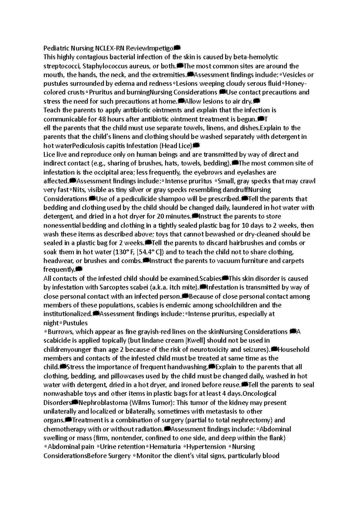 Nursing notes 2 - Pediatric Nursing NCLEX-RN ReviewImpetgo This highly ...