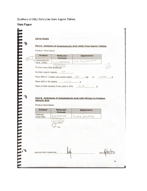 Chem 123 Report 1 - Lab Section: 062 Experiments #1 & #2: Identifying ...