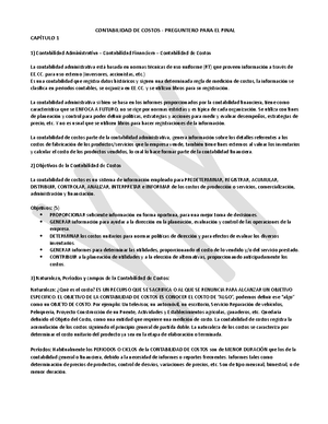 TP Integrador 1 Primer Parcial - Contabilidad de Costos - Studocu