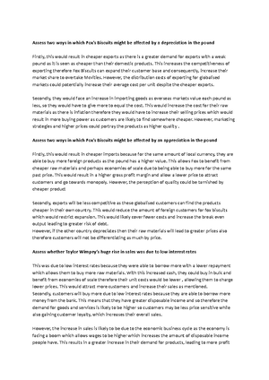 Unit 1 - The Business Environment - Assignment Template - principles of business management ...