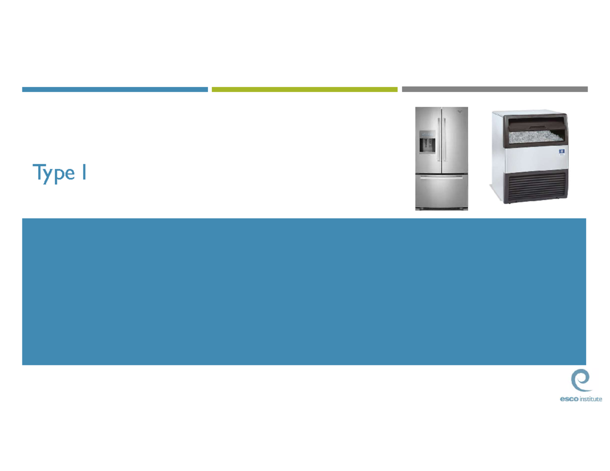 Type I - n/a - Type I TYPE I CERTIFICATION CONTENTS Recovery Equipment ...