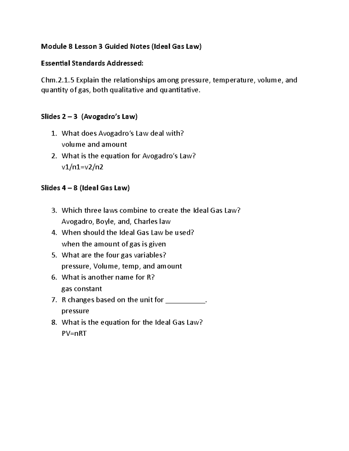 Copy of Module Eight Lesson Three Guided Notes - Module 8 Lesson 3 ...