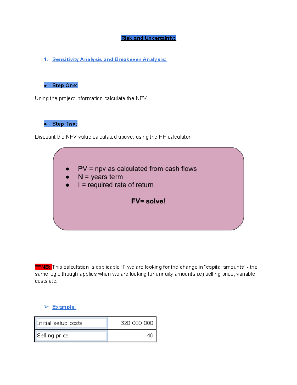 Risk and Uncertainty - calculate risk - Risk and Uncertainty: 1 ...