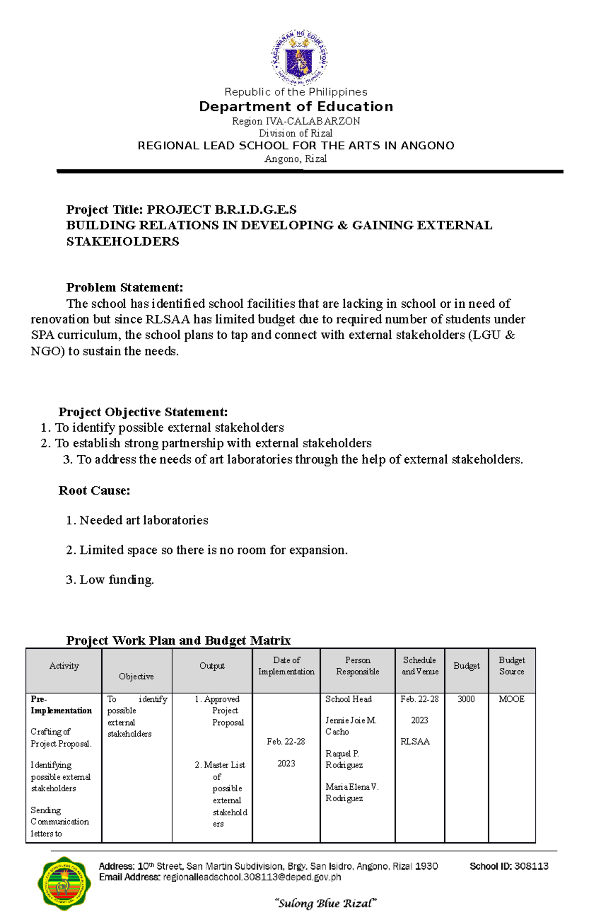 Project-PLAN- Bridges - Republic of the Philippines Department of ...