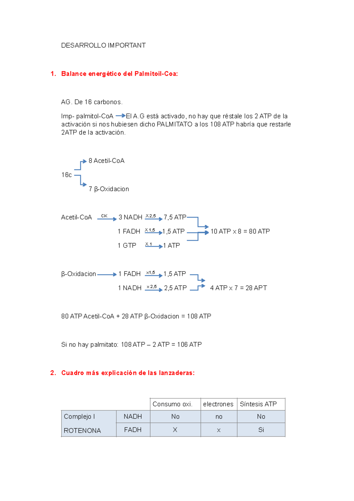 Desarrollo Important - DESARROLLO IMPORTANT 1. Balance energético del ...