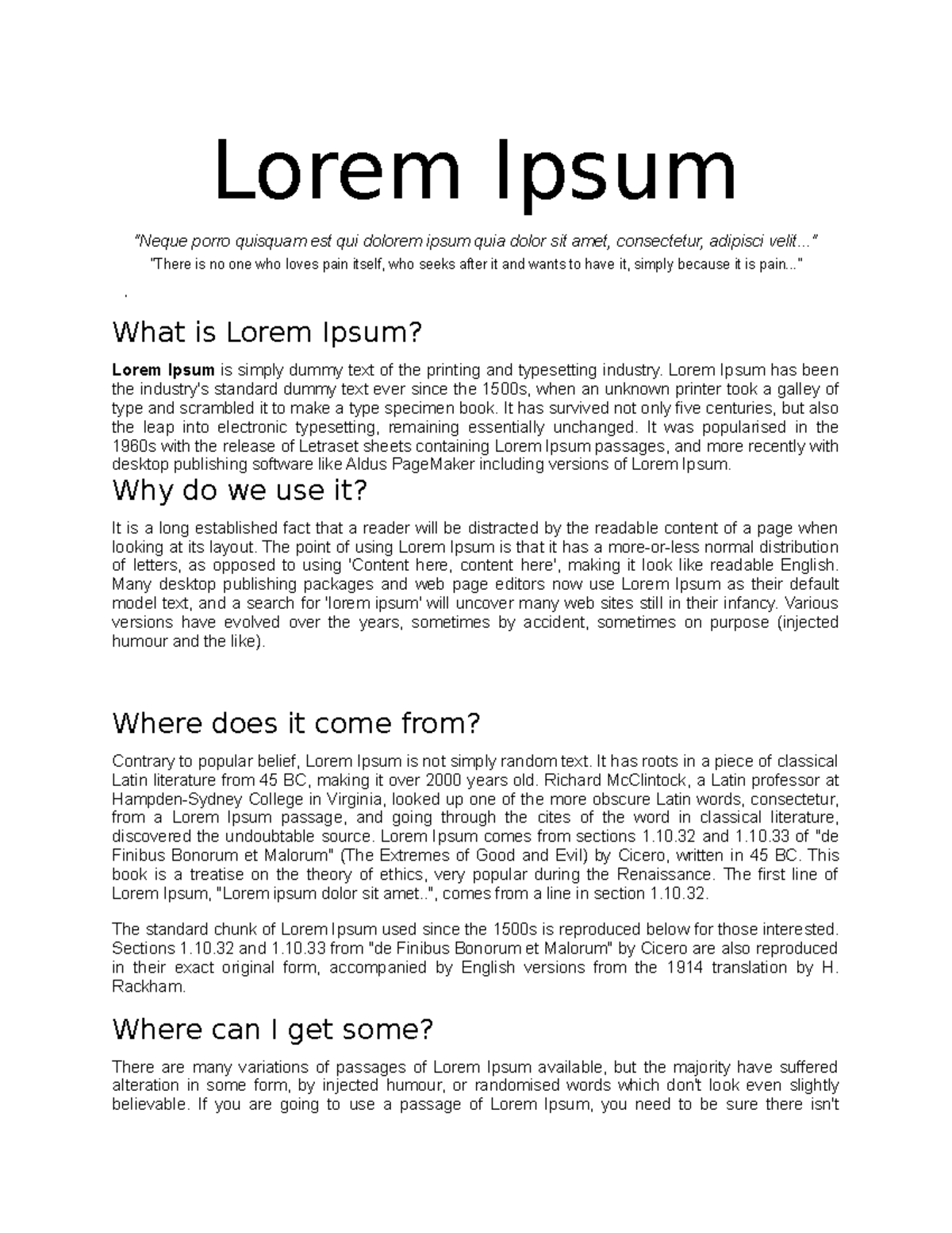Doc 1 - dsfsdfsdfsdf - Lorem Ipsum "Neque porro quisquam est qui ...