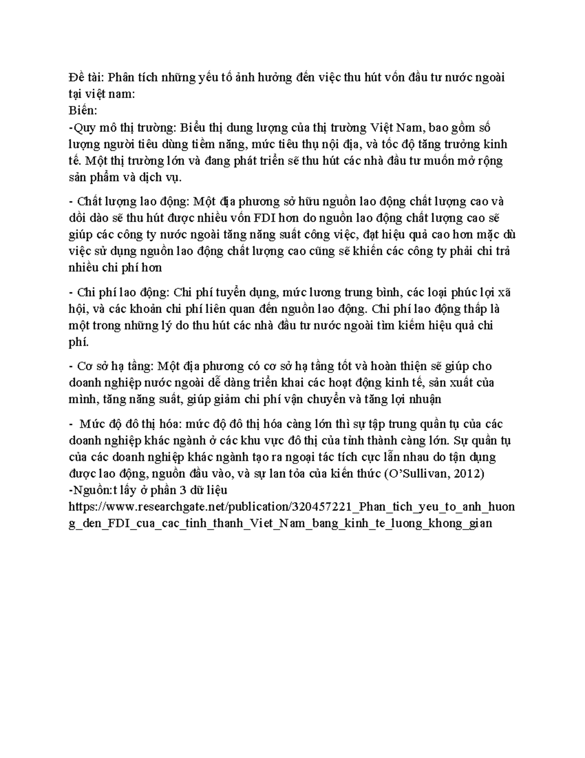 Đề tài - outline - Đề tài: Phân tích những yếu tố ảnh hưởng đến việc ...