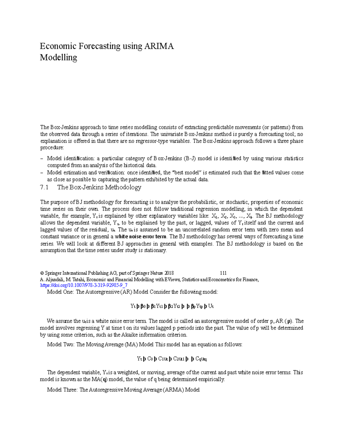 Economic Forecasting using Arima - Economic Forecasting using ARIMA ...