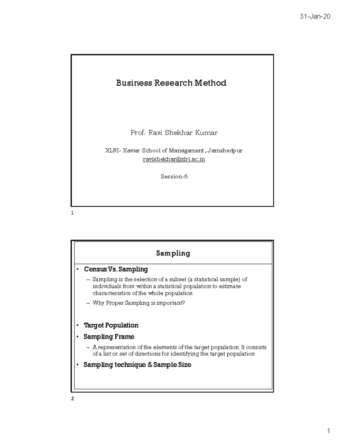 Session 6 Brm Lecture Notes Warning Tt Undefined Function 32 Business Research Method