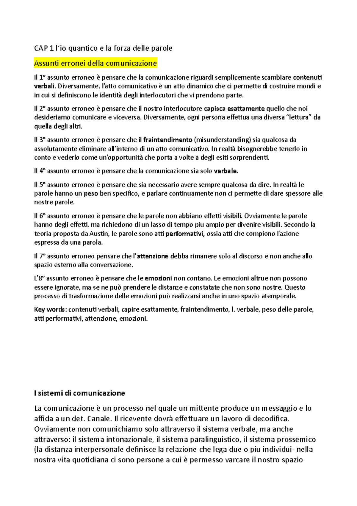 Sociologia - + Ecologia della parola, A. Tota e Codifica e decodifica, S. Hall - CAP 1 l’io ...