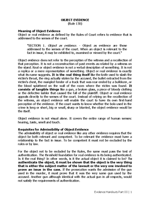 Evidence-Documentary-Evidence - DOCUMENTARY EVIDENCE (Rule 130) Meaning ...