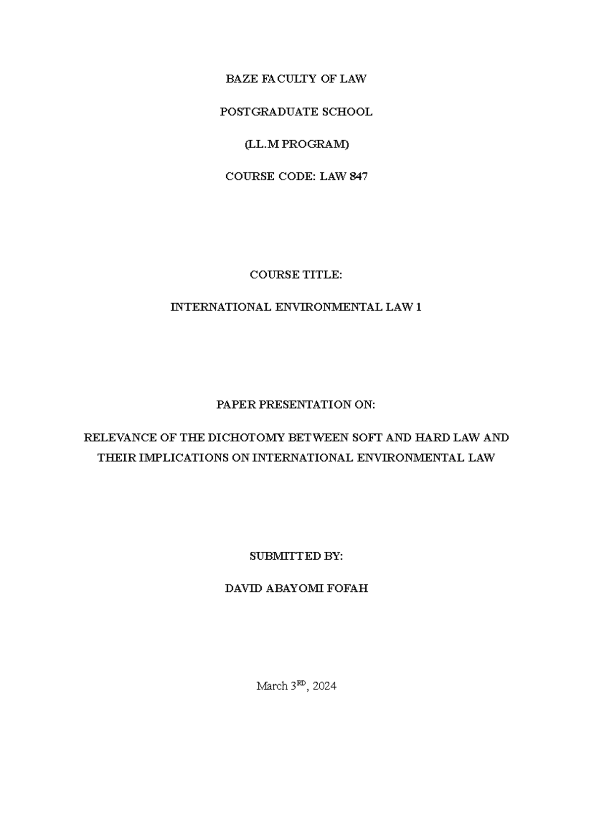 Relationship between Hard Laws and Soft laws in International ...