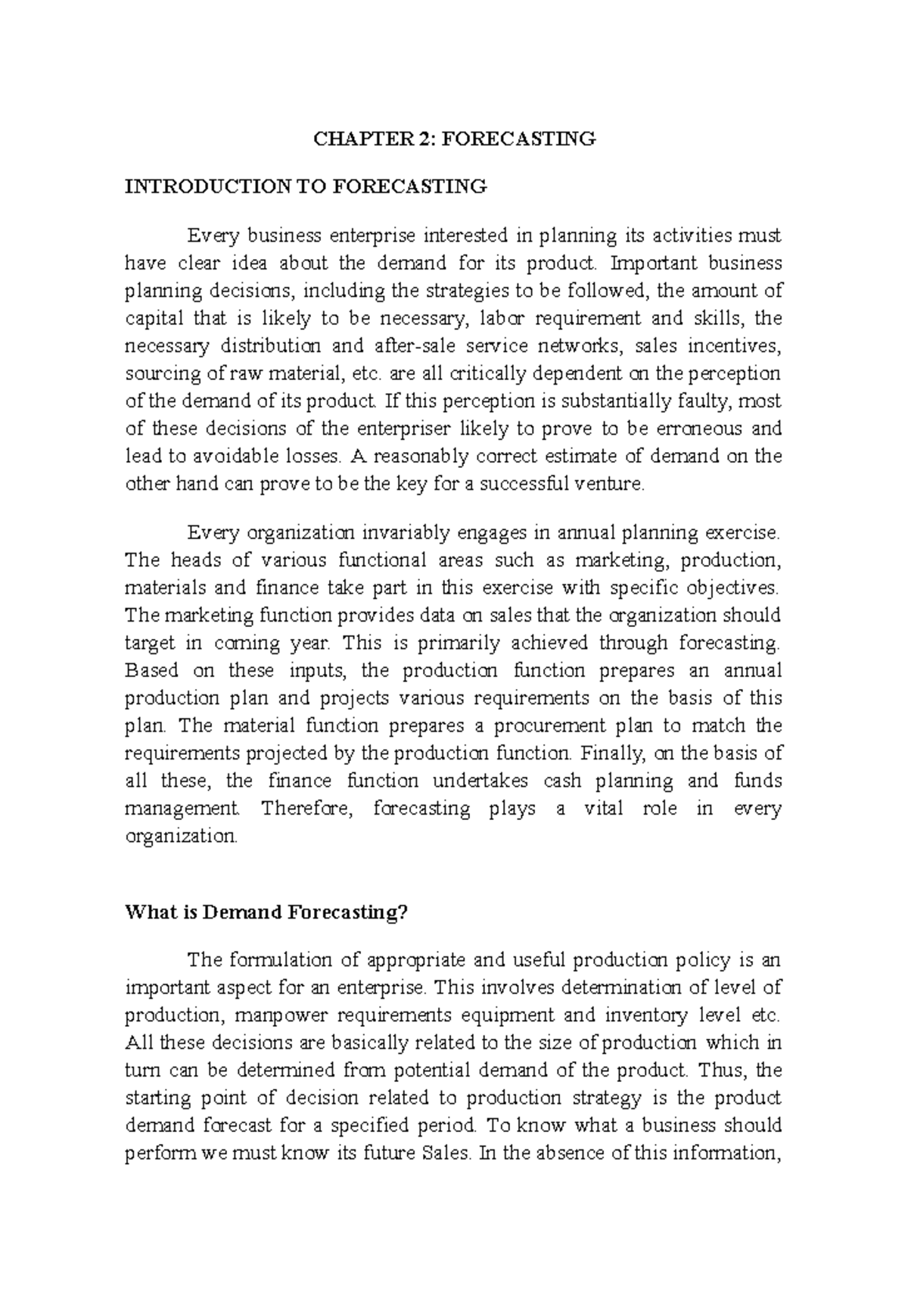 Chapter 2 Forecasting Introduction To Forecasting Chapter 2