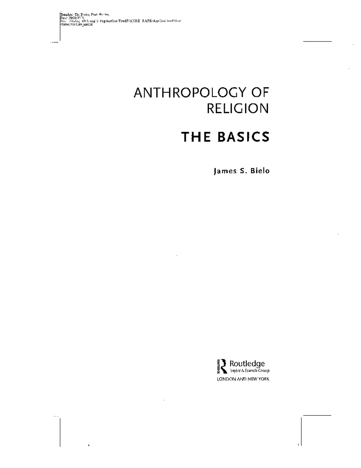 Anthropology of Religion The Basics - SA1002 - Studocu