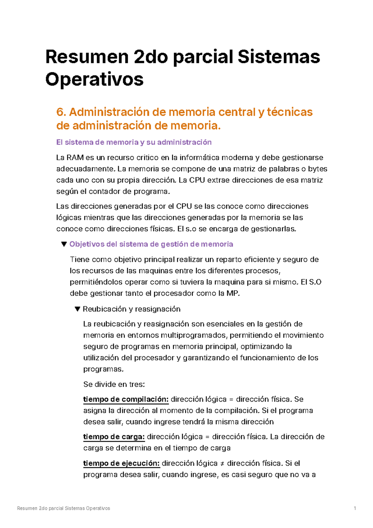 86f57106-0b6b-4077-96d8-a05393 da4ee1 Resumen 2do parcial Sistemas Operativos - Resumen 2do ...