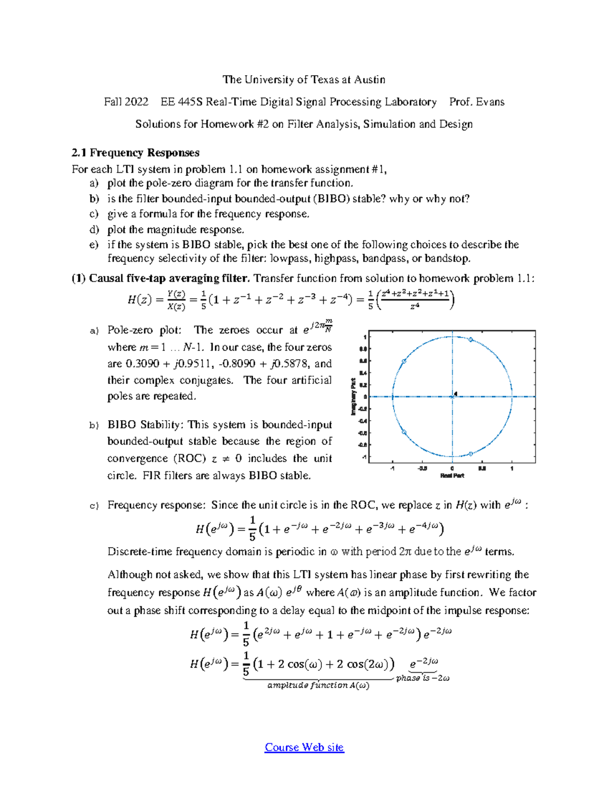 Solution 2 - The University of Texas at Austin Fall 2022 EE 445S Real ...