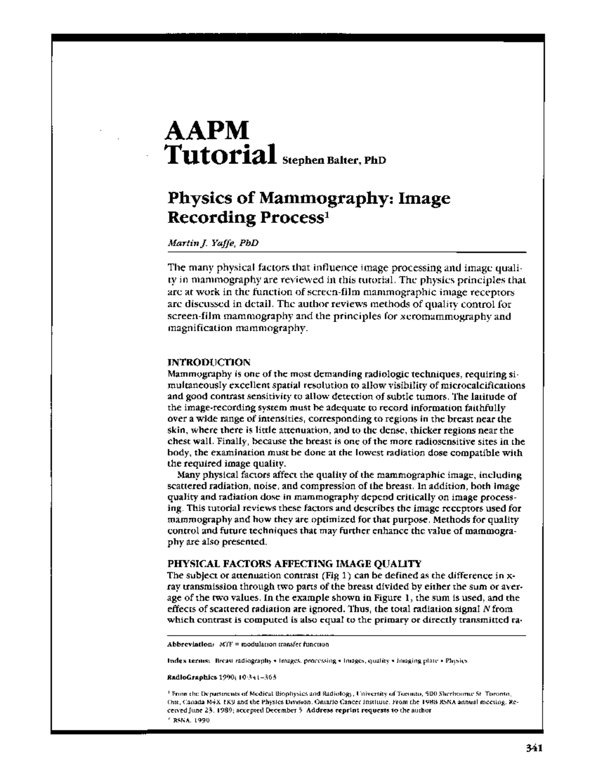 Conceptos físicos mamografía zzzzzz - AAPM T utorial Stephen Balter ...