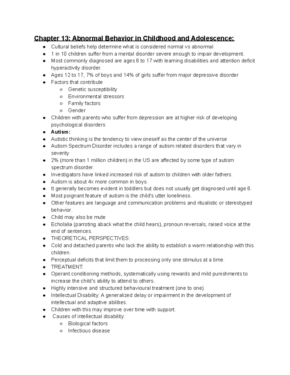 Abnormal Psych Exam 5 Review - Chapter 13: Abnormal Behavior in ...
