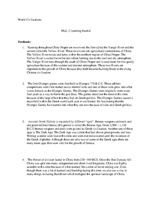 Primary source 5 - World Civilizations Primary Source For all primary ...