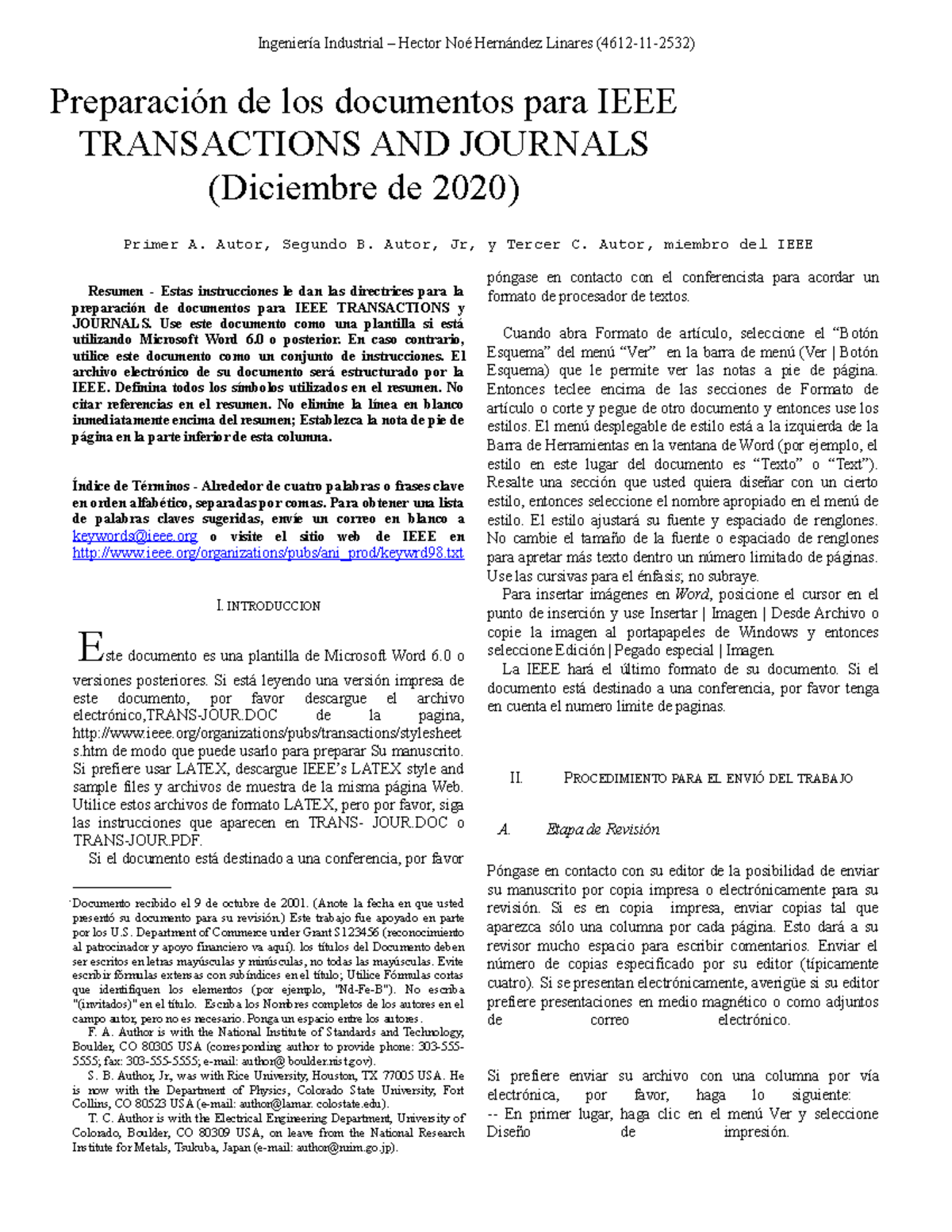 Formato presentacion documentos normas ieee - Resumen - Estas instrucciones le dan las ...