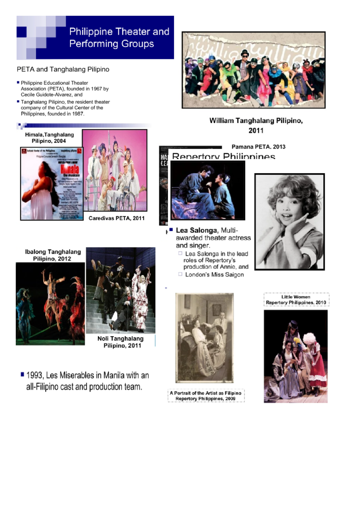 Pilippine Opera and oter theater Arts - Humanities and Social Sciences ...