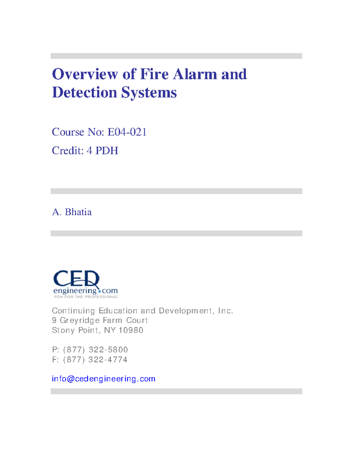 Overview of Fire Alarm Detection Systems - Overview of Fire Alarm and ...