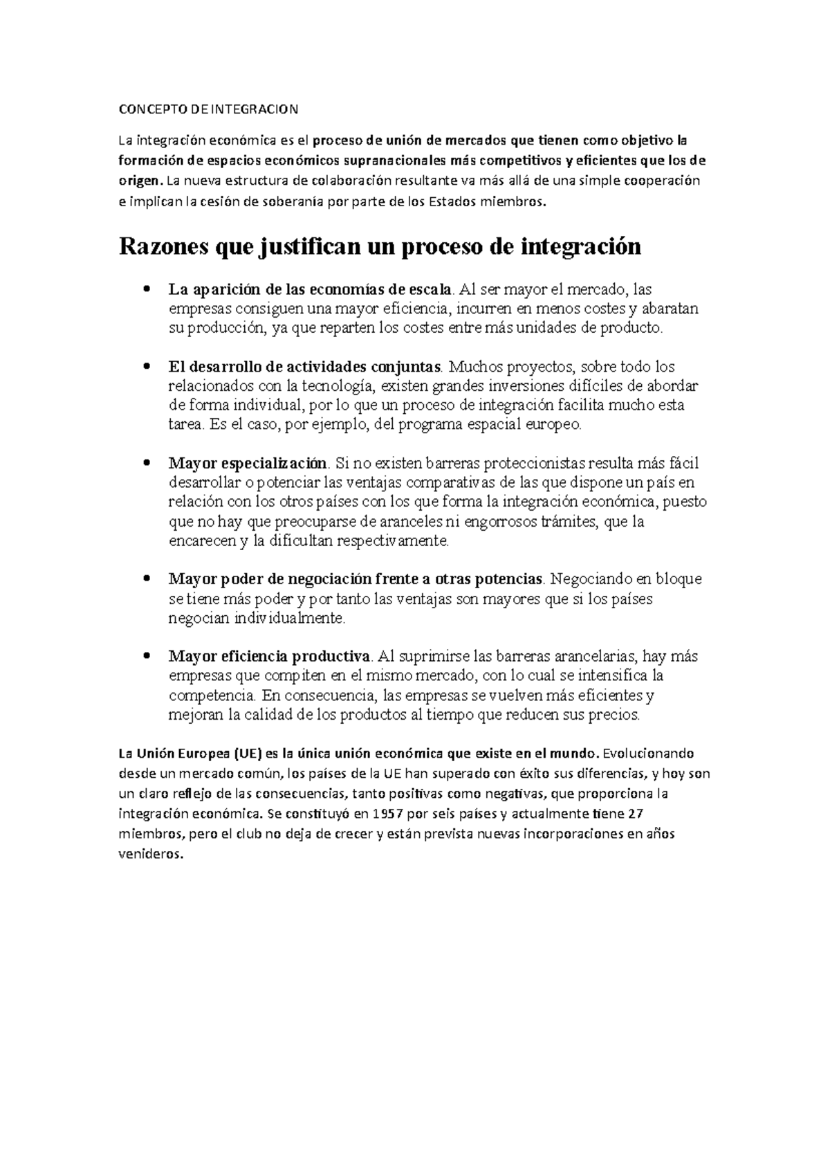 Concepto DE Integracion - CONCEPTO DE INTEGRACION La integración ...