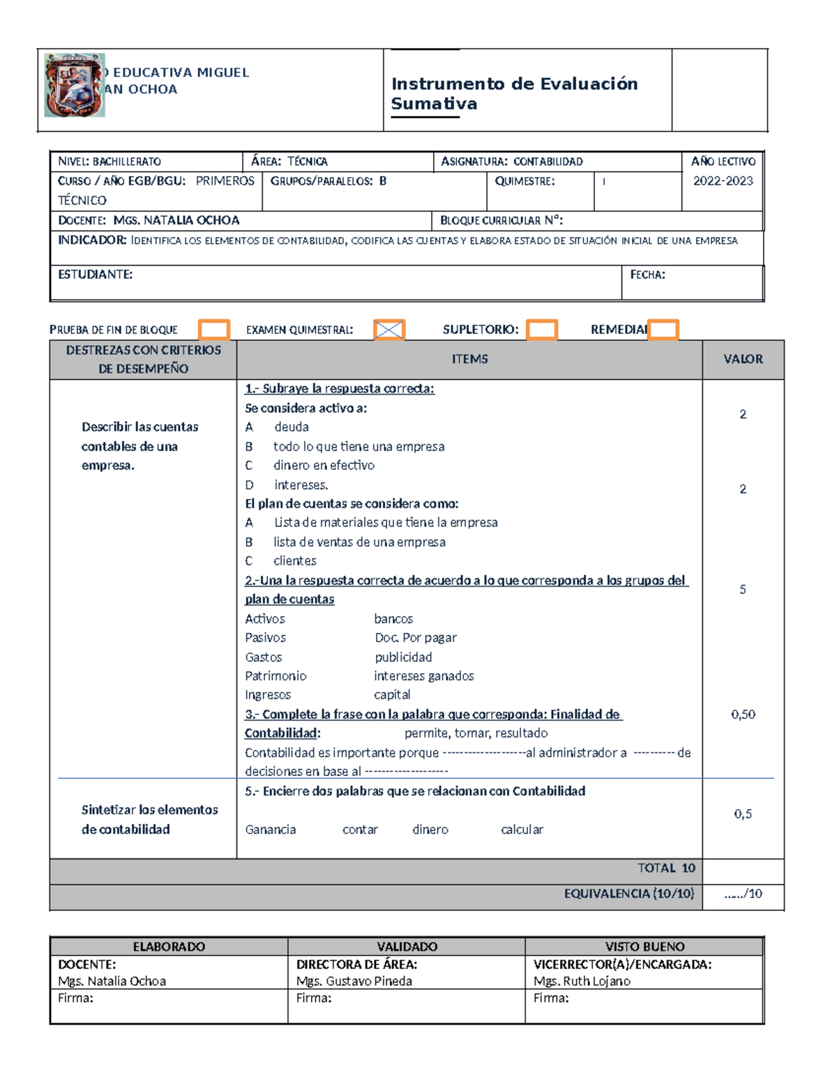 Exaamen Moreira - WNMNN - UNIDAD EDUCATIVA MIGUEL MERCHAN OCHOA ...