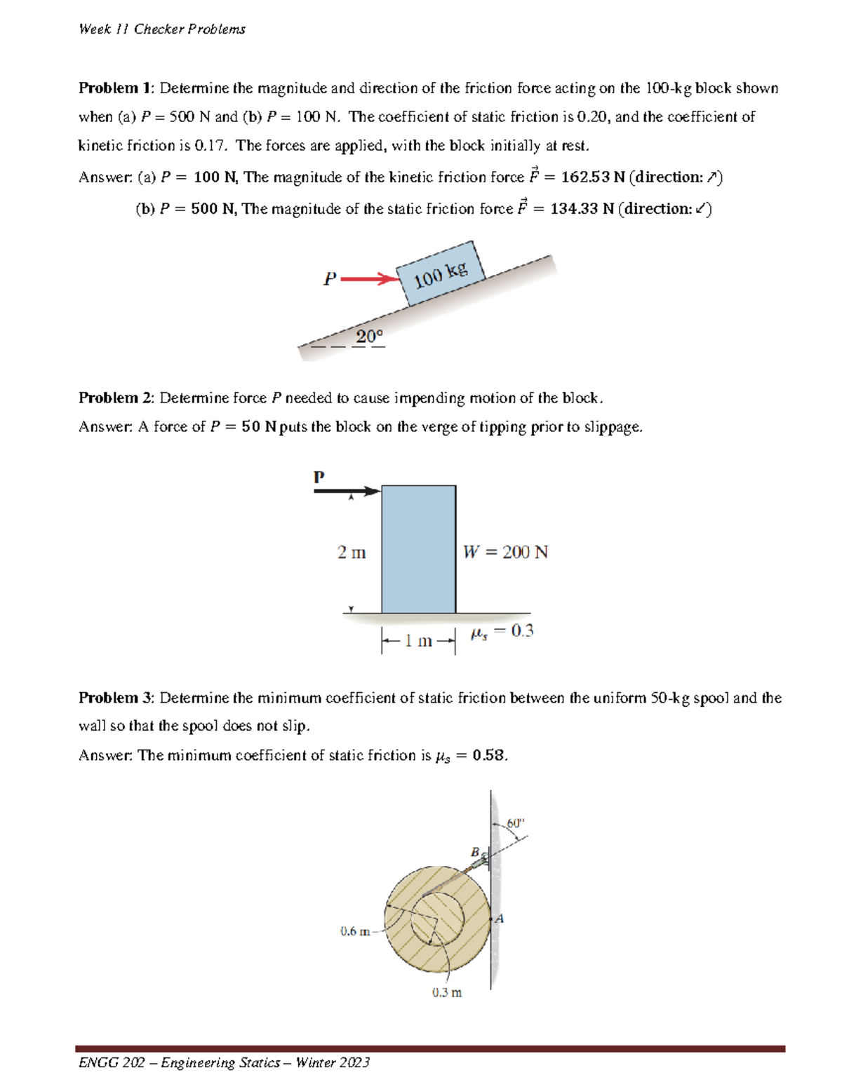 Week 11 Checker Problems - Week 11 Checker Problems ENGG 202 ...
