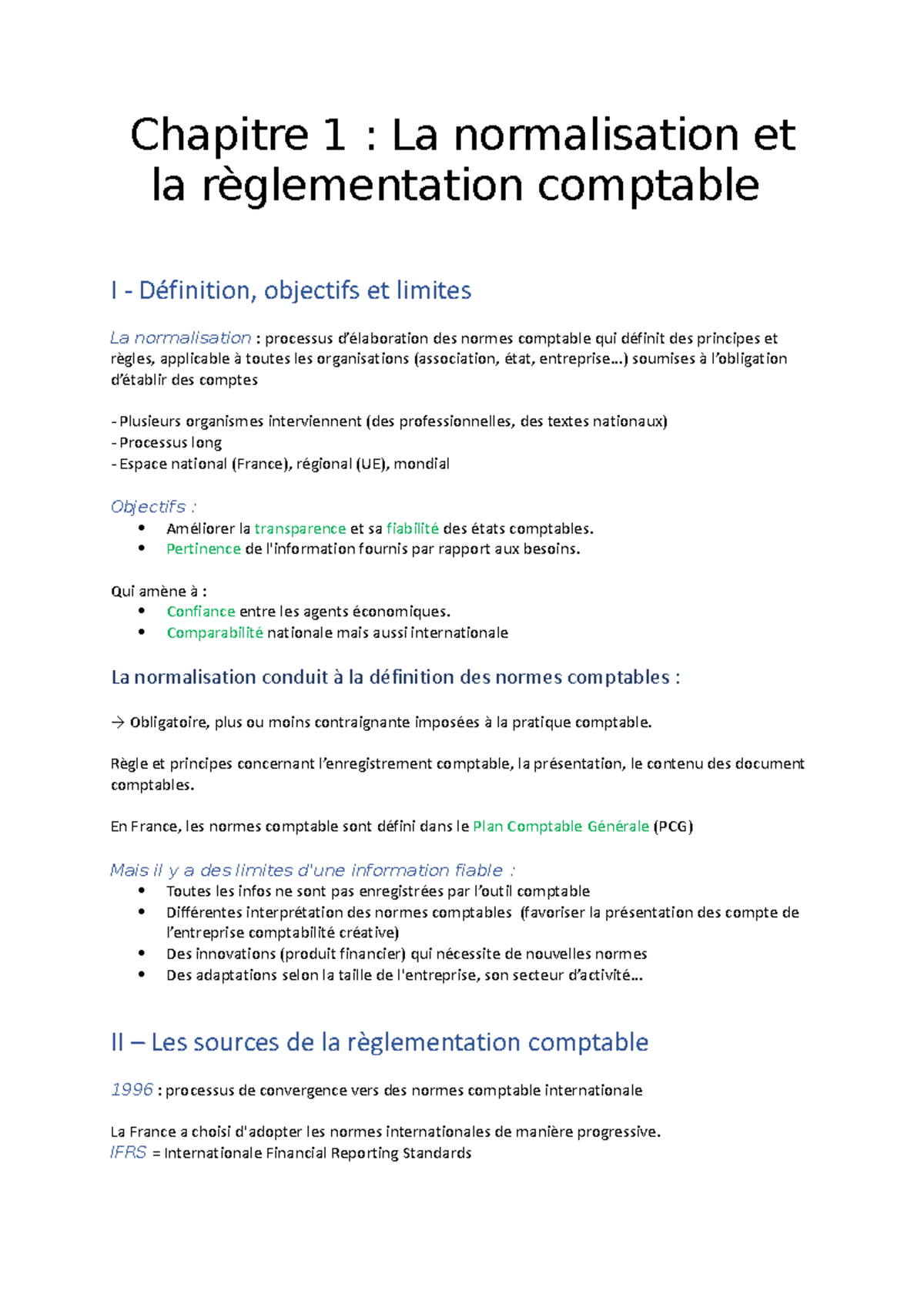 Chapitre 1 : La normalisation et la règlementation comptable - ..) soumises à l’obligation d ...