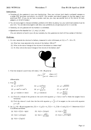 Worksheet 3 Memo - tut - Worksheet 3 Memo (a) [1,5]=9 xt1R / 15 x 359 ...