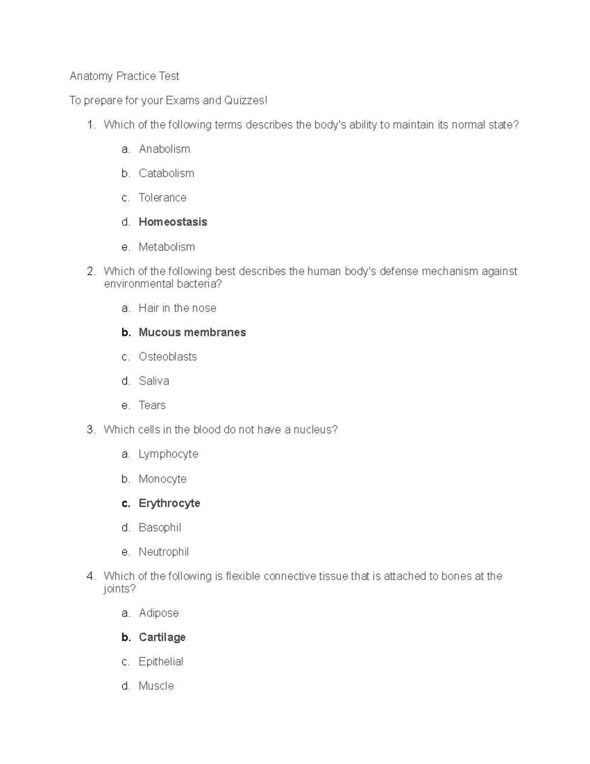Anatomy Practice Test - Which of the following terms describes the body ...