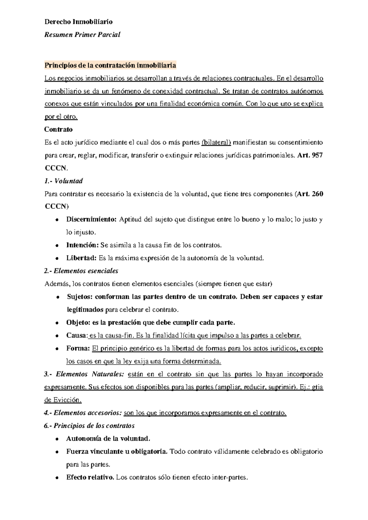 Resumen 1P Inmobiliario - Derecho Inmobiliario Resumen Primer Parcial ...