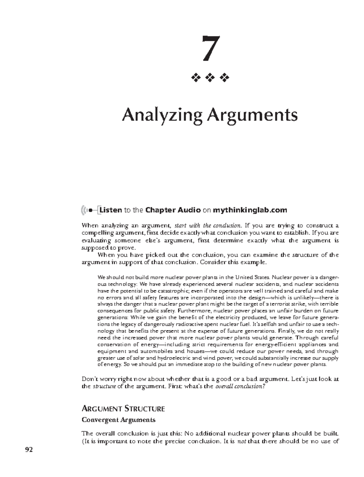 113 - Hello - 92 Analyzing Arguments 7 When analyzing an argument ...